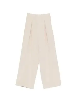 Max Mara Mxppalude Pleated Trousers - Brown