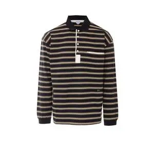 Bottega Veneta Logo Long Sleeves Polo - Blue