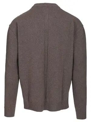 Rick Owens Cashmere And Wool Blend Crew Neck Sweater - Cream