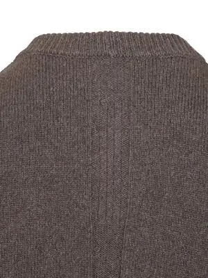 Rick Owens Cashmere And Wool Blend Crew Neck Sweater - Cream