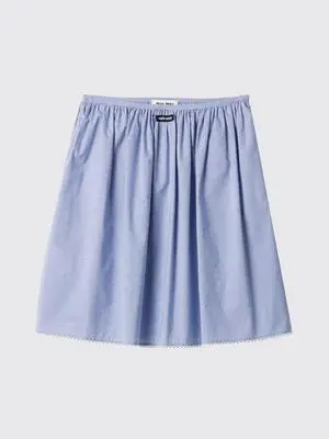 Miu Miu Cotton Skirt - Blue