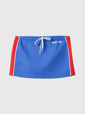 Miu Miu Recycled Polyester Mini Skirt - Blue
