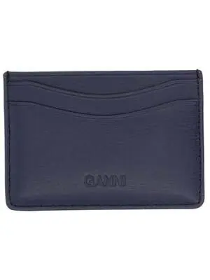 GANNI Leather Wallet - Black