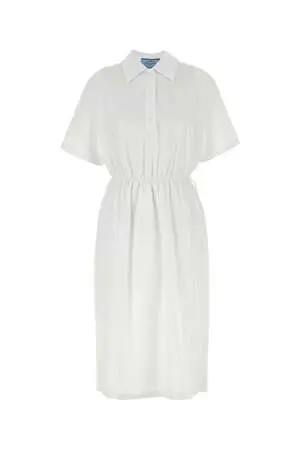 Prada Poplin Shirt Dress - White