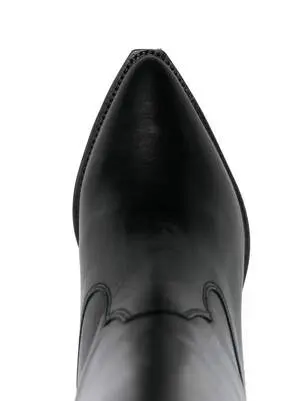 Isabel Marant Étoile Duerto Leather Cowboy Boots - Black