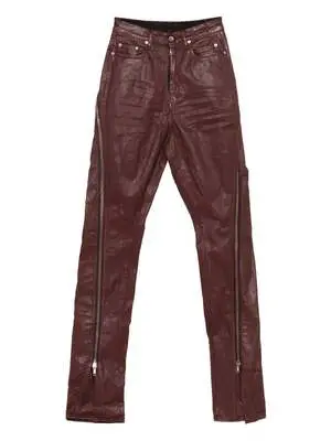 Rick Owens Bolan Banana Jeans With Side Zip - Brown