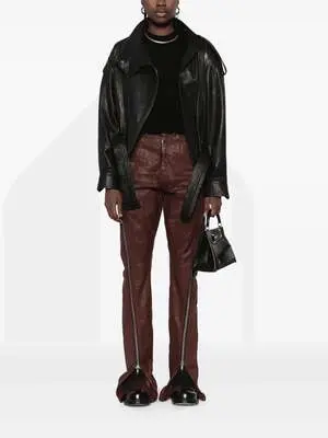 Rick Owens Bolan Banana Jeans With Side Zip - Brown