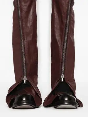 Rick Owens Bolan Banana Jeans With Side Zip - Brown
