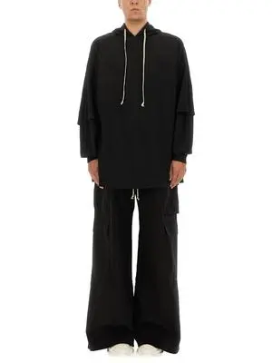 Rick Owens Tommy Hustler Hoodie - Black