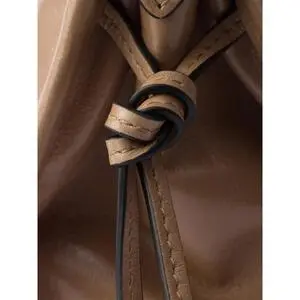 Prada Bonnie Leather Hobo Shoulder Bag - Cream