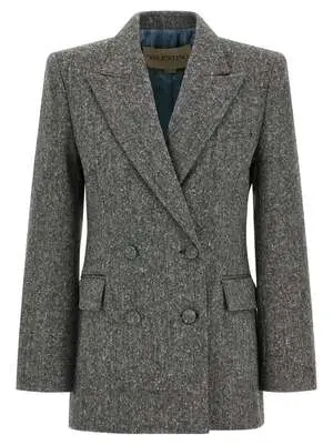 Valentino Garavani Double-breasted Blazer - Gray