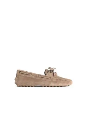 TOD'S Gommino' Boat Loafers In Suede - Brown