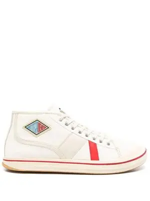 Bottega Veneta Eliot Mid-top Canvas Sneakers - White