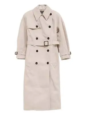 Jacquemus Double-breasted Trench Coat With Belt - White