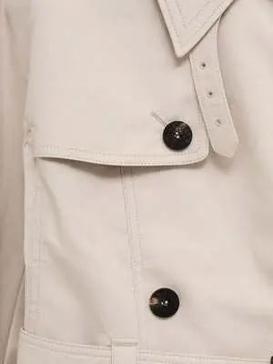 Jacquemus Double-breasted Trench Coat With Belt - White