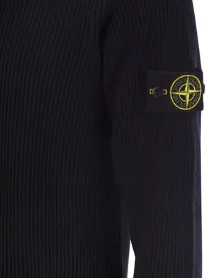 Stone Island Crew-neck Jumper With Ribbed Edges