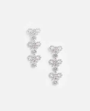 SELF-PORTRAIT Micro Bow Crystal Tiered Earrings - Multicolor