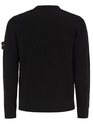 Stone Island Crew-neck Jumper With Ribbed Edges