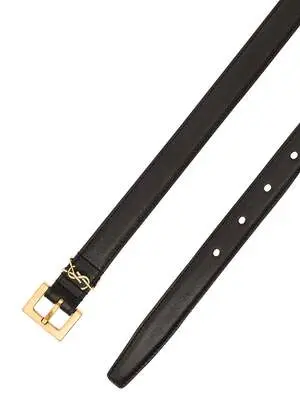 Saint Laurent Leather Belt - Black