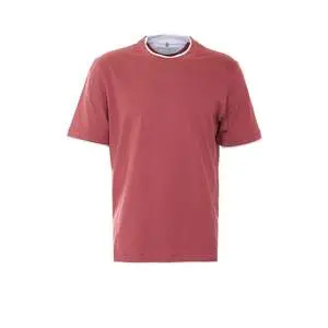 Brunello Cucinelli T-shirt With Faux Layering - Red