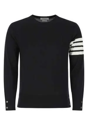 Thom Browne Midnight Wool Sweater - Blue