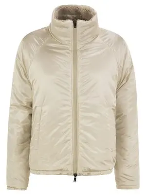 Herno Reversible Teddy Fleece And Technical Nylon Jacket