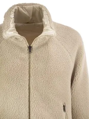 Herno Reversible Teddy Fleece And Technical Nylon Jacket - Multicolor