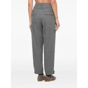 Peserico Grey Trousers Straight Trousers