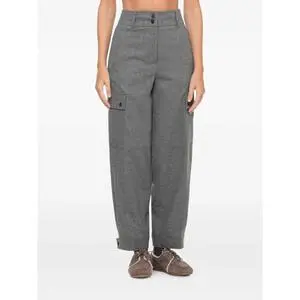 Peserico Wool-blend Melange Cargo Trousers