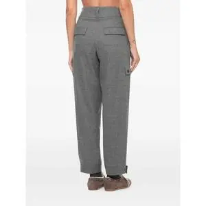 Peserico Wool-blend Melange Cargo Trousers