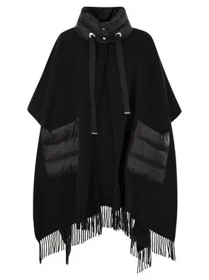 Herno Wool Cashmere Poncho - Black