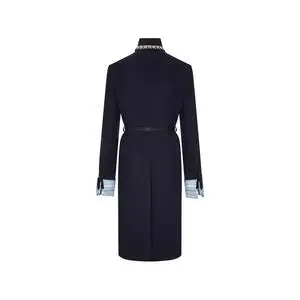 Prada Crystal-embellished Wool Belted Single Breasted Coat