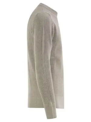 Stone Island Crew-neck Jumper With Ribbed Edges