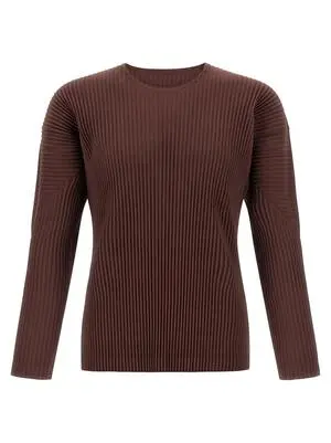 Issey Miyake Color Pleats' T-shirt - Brown
