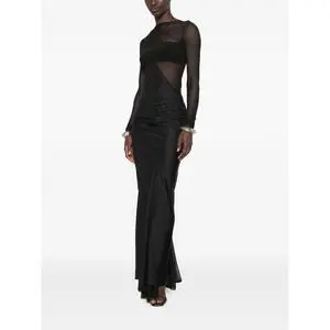 Rick Owens Long Sleeve Evening Dress - Black