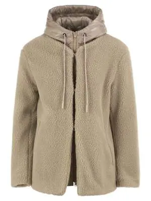 Herno Teddy Jacket With Padded Hood - Multicolor