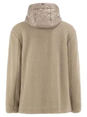 Herno Teddy Jacket With Padded Hood - Multicolor