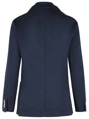 Eleventy Dark Cotton Blend Blazer - Blue