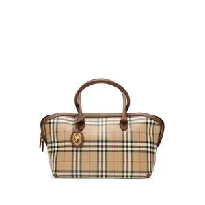 Burberry Check Tote Bag - Cream
