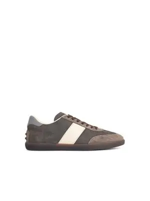 TOD'S Tabs' Suede And Nubuck Sneakers - Brown