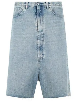 MAISON MARGIELA Light Cotton Bermuda Shorts - Blue