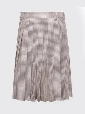 Miu Miu Cotton Blend Mini Skirt - Cream