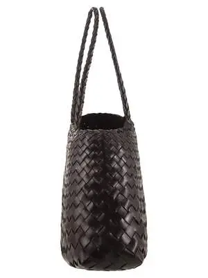 Dragon Diffusion Santa Croce Big Woven Leather Bag - Brown