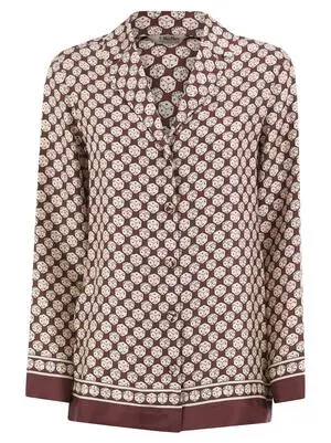 Max Mara S Silk Printed Shirt - Multicolor