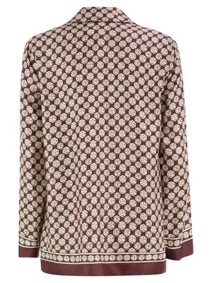 Max Mara S Silk Printed Shirt - Multicolor
