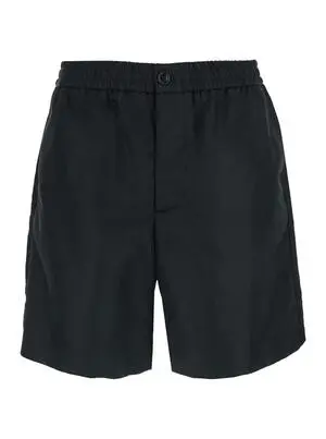 AMI Paris Tech Fabric Elastic Waist Shorts - Multicolor