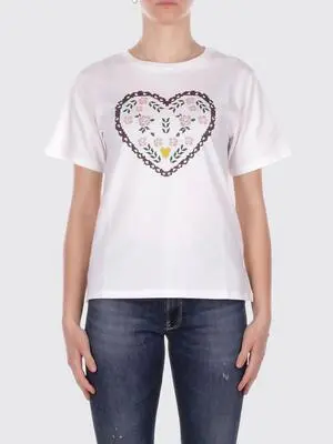 Max Mara Basic Cotton T-shirt With Logo - Multicolor