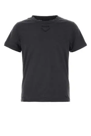 Prada Graphite Cotton T-shirt - Gray