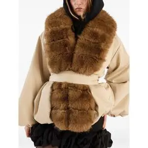 ROTATE BY BIRGER CHRISTENSEN Neutrals Jackets Faux Fur & Shearling Jackets