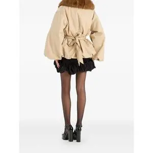 ROTATE BY BIRGER CHRISTENSEN Faux Fur & Shearling Jacket - Cream